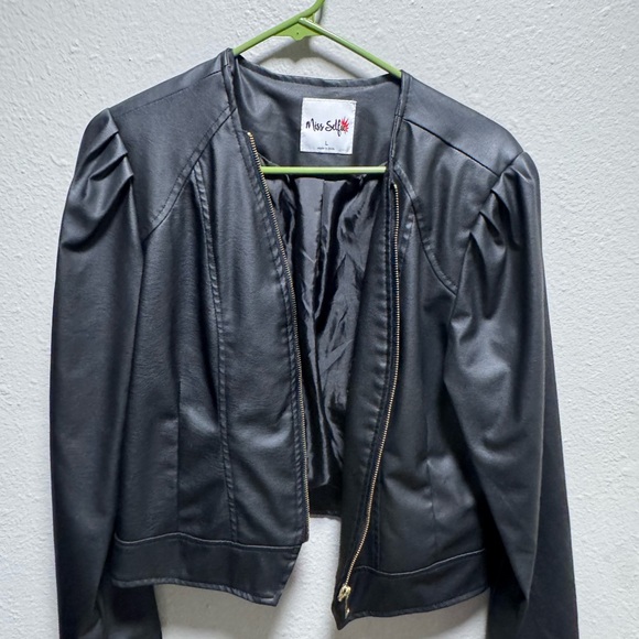 Miss Selfie | Jackets & Coats | Miss Selfie Black Leather Jacket | Poshmark